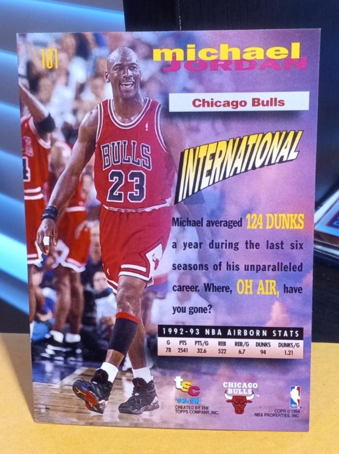 1993-94 Topps Stadium Club #181 Michael Jordan Frequent Flyers ...