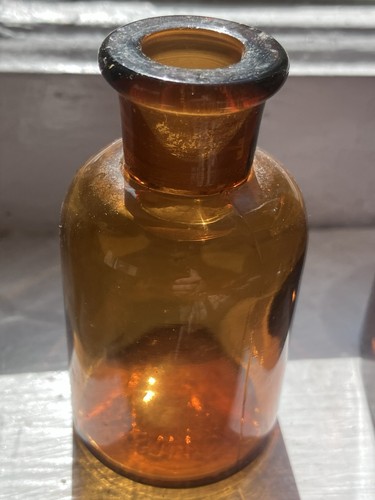 1800s Hand-Blown Mini 2.5” Amber Drug Opium Narcotic Bottle | eBay