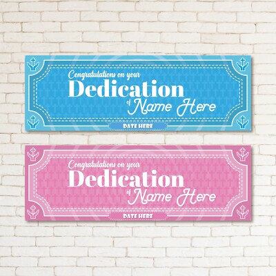 2 PERSONALISED DEDICATION BANNERS 2 FOR 1 - CONGRATULATIONS ON YOUR ...