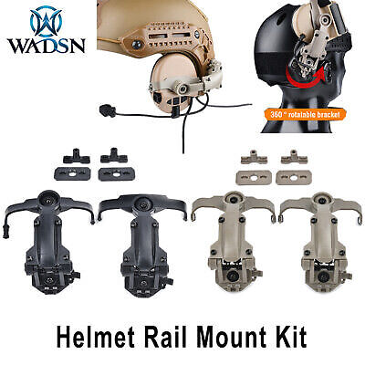 Rotation Helmet Rail Mount Adapter Headset Bracket For Comtact Sordin ...