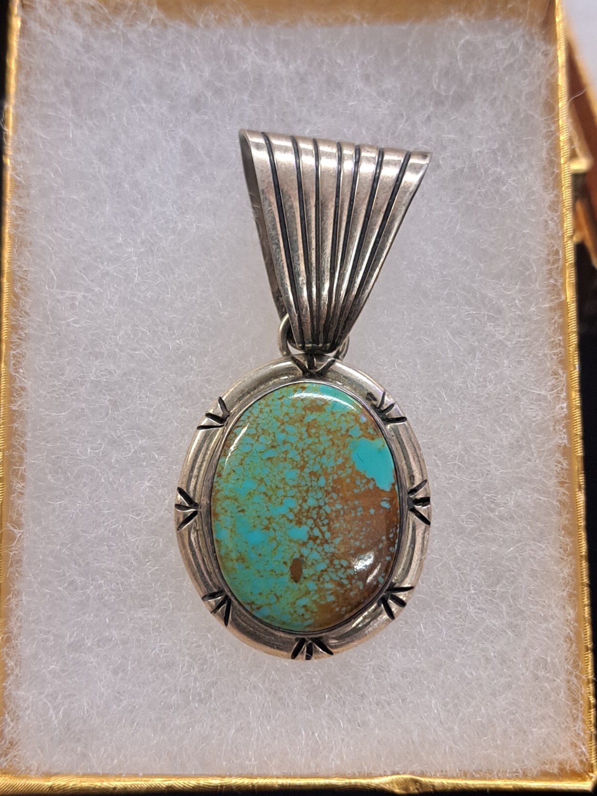 Sterling Turquoise Pendant - Gem