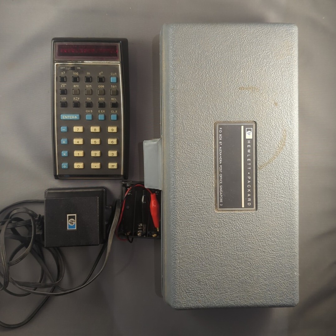 Hewlett Packard HP-35 calculator, case, chargers 1302S Model | eBay