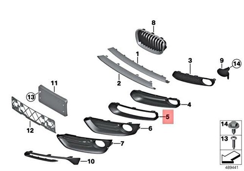 Genuine BMW F20 F21 114d 114i 116d ed 116i Air Inlet Finisher Right ...