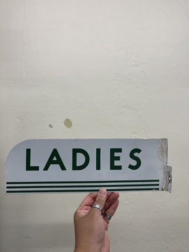 Vintage 1930s Texaco Porcelain Ladies Restroom Flange Sign Rare | eBay