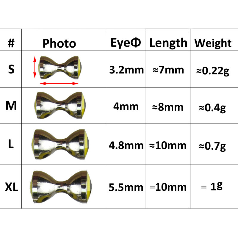 10-100pcs Dumbbell Eyes Fly Tying Materials Realistic for Crafts ...