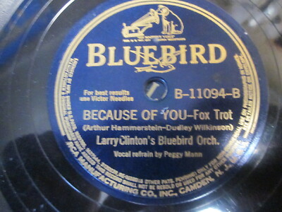 10" 78 rpm RECORD BLUEBIRD B-11094 LARRY CLINTON'S BLUEBIRD ORCH ...