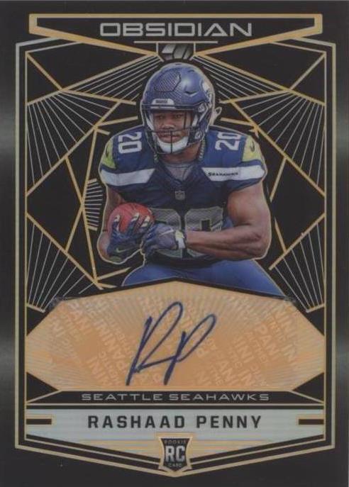 2018 Panini Obsidian - Rookie Autographs Rashaad Penny #RKA-RP Electric ...