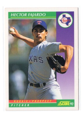 Baseball Card - 1992 Hector Fajardo 842 - Texas Rangers Score MLB RC | eBay