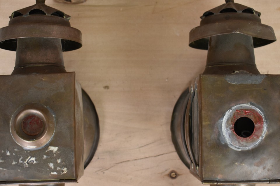 Pair of Antique Vintage Carriage/Buggy/Stagecoach Wagon Driving Lantern ...