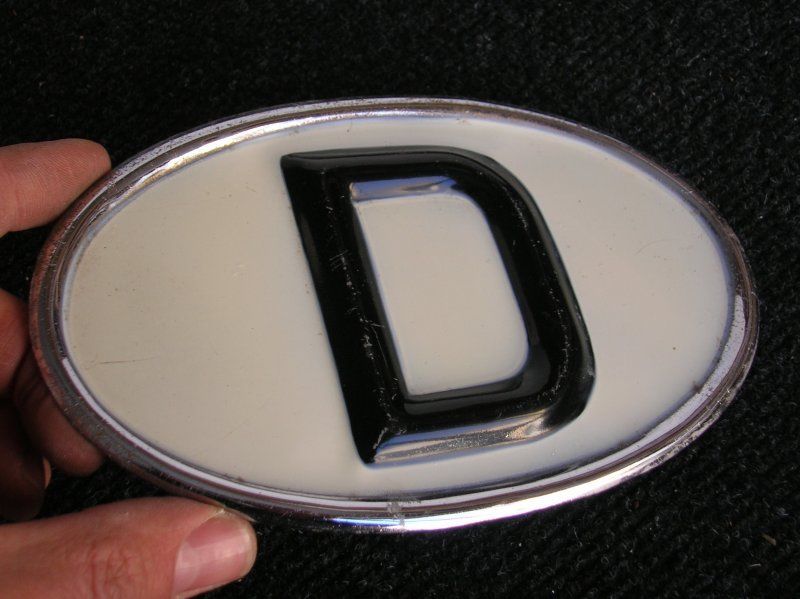 CHROME D-PLATE VINTAGE CAR OLDTIMER BADGE D-SCHILD GHE PEROHAUS NOS | eBay