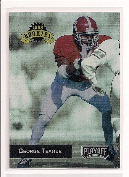 1993 GEORGE TEAGUE PLAYOFF #313 ROOKIE RC ALABAMA CRIMSON TIDE DALLAS ...
