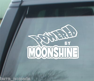 Powered By Moonshine, 4X4 Stickers, Decals, Off-Road, Funny | eBay UK