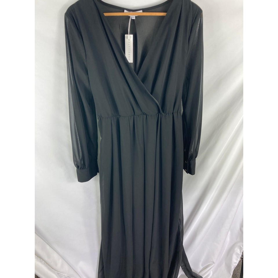 NWT Baltic Born Lydia Long Sleeve Tie Back Maxi Dress Size XXL | eBay
