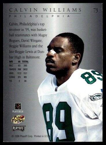 Calvin Williams 1996 Playoff Trophy Contenders #73 Philadelphia Eagles ...