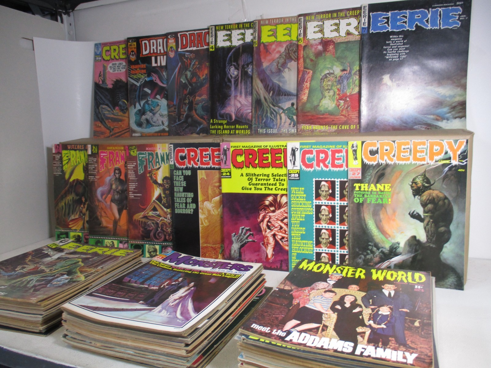 Horror/Monster Magazines LOT of 68 Magazines 1961-88 Various Publishers ...