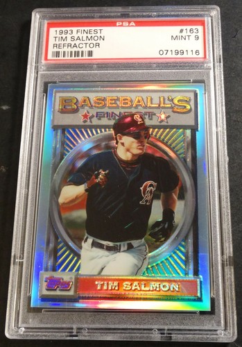 1993 TIM SALMON TOPPS FINEST REFRACTOR #163 PSA 9 ANGELS ROOKIE (116 ...