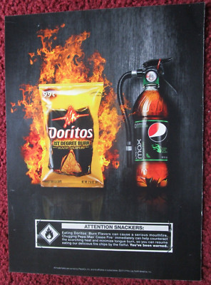 2010 DORITOS 1st Degree Burn Jalapeno Chips & Pepsi Max Soda Print Ad ...
