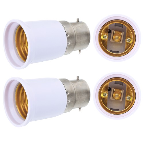 4Pcs B22 to E27 Light Bulb Socket Extender Converter Bulb Base Adapter ...