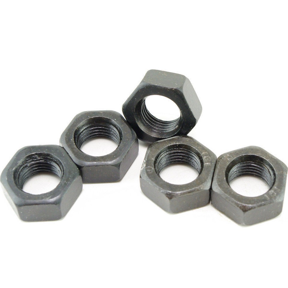 Metric M8 M10 M12 M14 M16 M18 M20 Fine Pitch Thread Nuts Black Finish ...