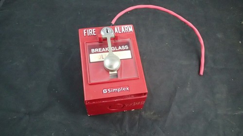 SIMPLEX BOX 596B BREAK GLASS FIRE ALARM PULL STATION | eBay
