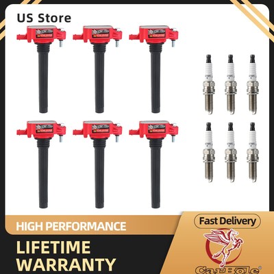 6x UF648 Ignition Coils & 6x Spark Plugs for Chrysler Dodge Jeep Ram 3 ...