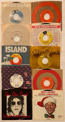 45 rpm records 1970s Lot of 10. Dance/novelty/pop Eagles/Crosby/Daltrey ...
