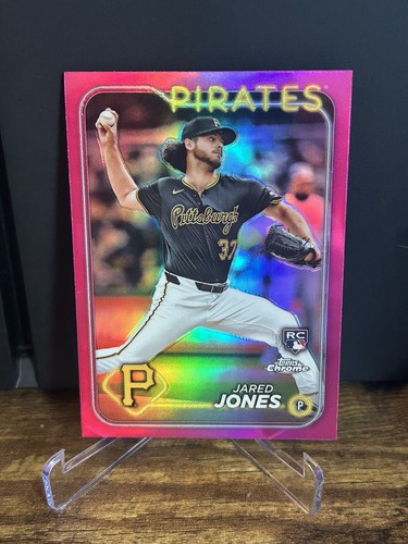 2024 Topps Chrome Jared Jones Rookie RC Pink Refractor #96 PIRATES ⚾️ ...