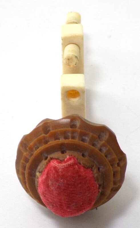 Antique Carved Vegetable Ivory Pin Cushion Sewing Clamp | eBay