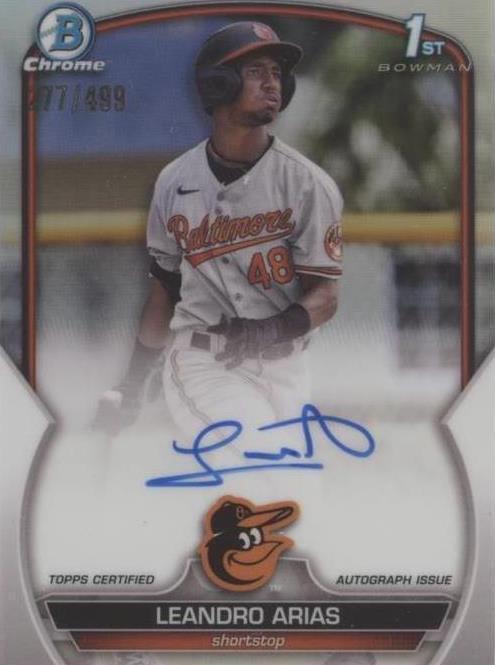 2023 Bowman - Chrome Prospect Autographs Leandro Arias #CPA-LA ...