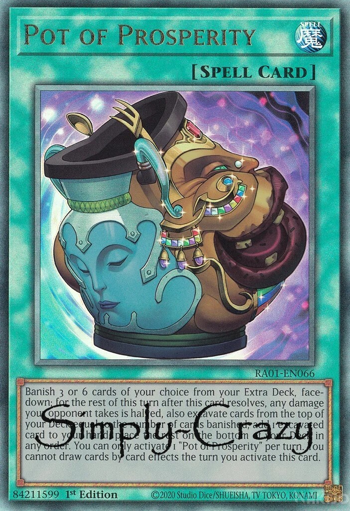 Yu-Gi-Oh! - Pot of Prosperity - RA01-EN066 - Ultra Rare - 1st Edition ...