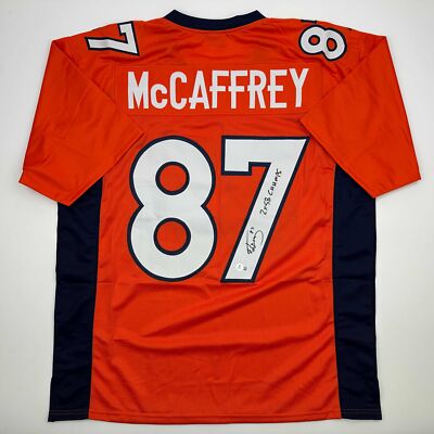 Autographed/Signed Ed McCaffrey 2x SB Champs Denver Orange Jersey ...