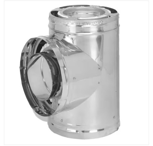 DuraVent 6DP-T 6in Diameter Tee w/Cap Galvanized Steel 6 in. x 14.75 in ...