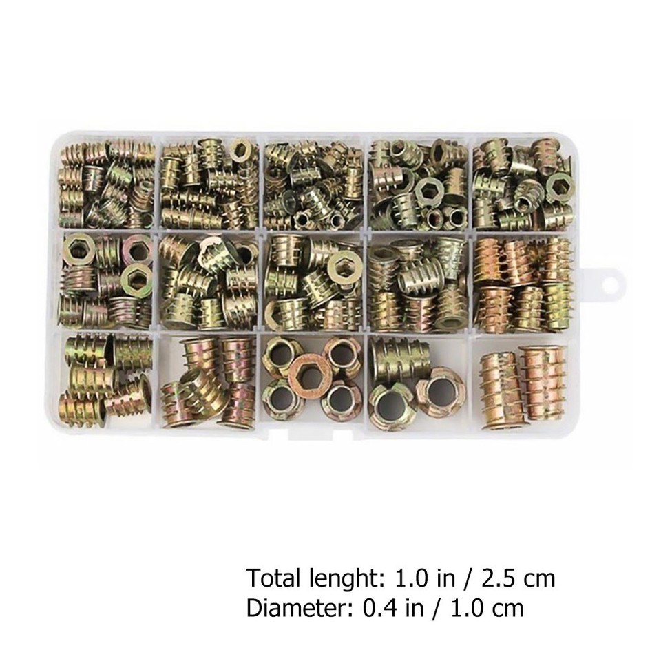 50 Pcs Screw for Wood Furniture Screws Threaded Connector Hex Drive ...