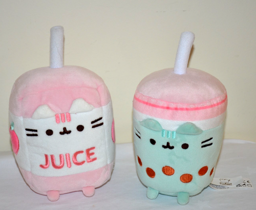 Pusheen Green Boba and Apple Juice Box Plush Bundle Lot 2 | eBay