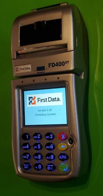 First Data FD-400GT Wireless Terminal Credit Card Machine + Battery ...