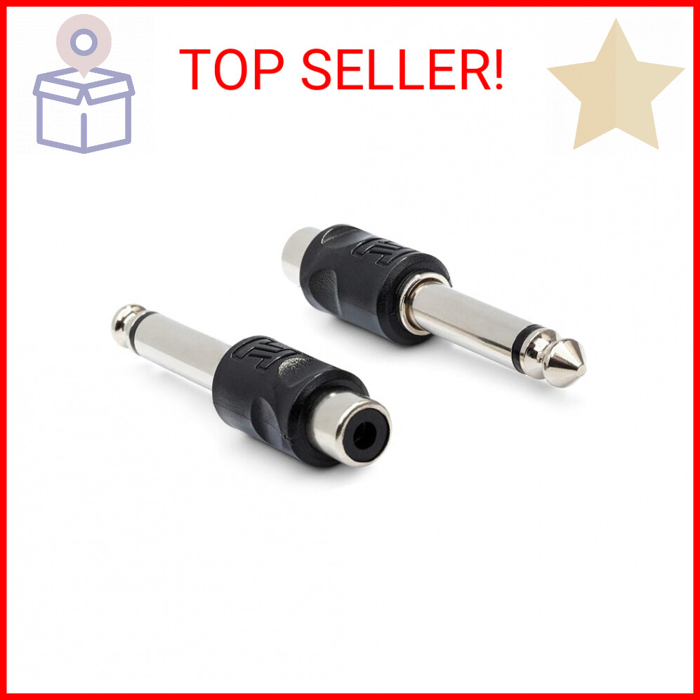 Hosa GPR-101 RCA to 1/4 inch TS Adaptors (2 pieces), Black, Tablet | eBay