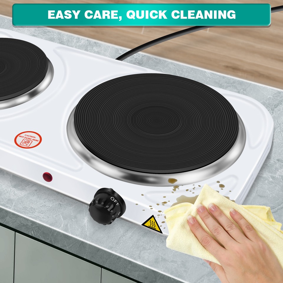 Hot Plate Electric Cooker Double Single Portable Table Top Hob 1000 ...