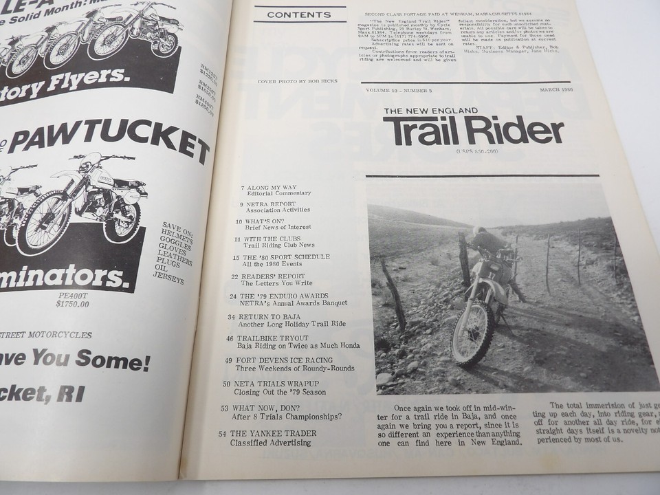 March 1980 New England Trail Rider Magazine | eBay
