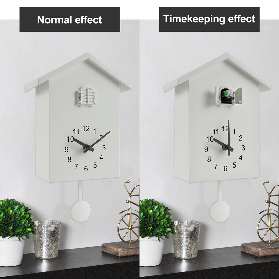 Cuckoo Clock with Chimer Minimalist Cuckoo Sound Clock with Pendulum-~√ ...