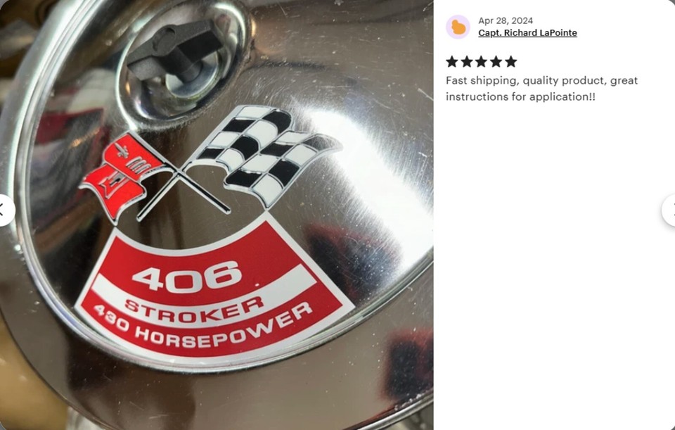 Chevy Stroker Air Cleaner sticker decal * ANY ENGINE SIZE & HP * 5.75 ...