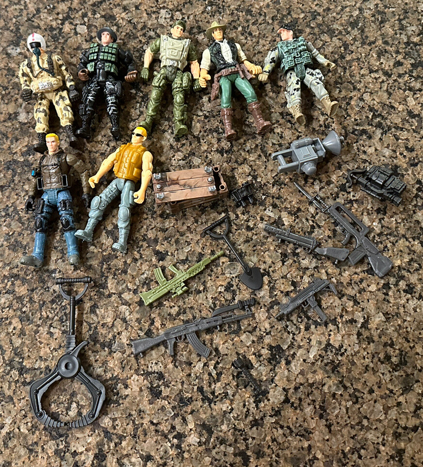 Lot of Chap Mei SOLDIER FORCE MILITARY 7 Figures and Weapons | eBay
