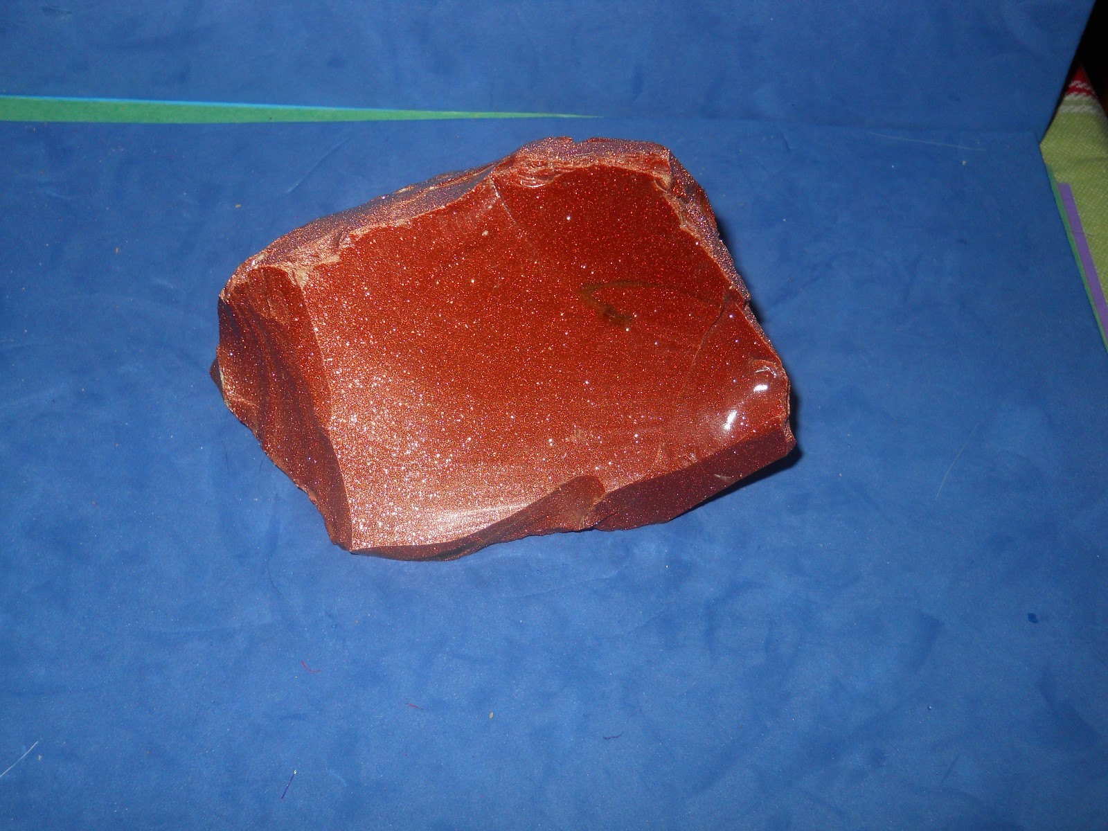 Glass Slag Rock 1.3 lb Brown copper colored sparkles Landscaping ...