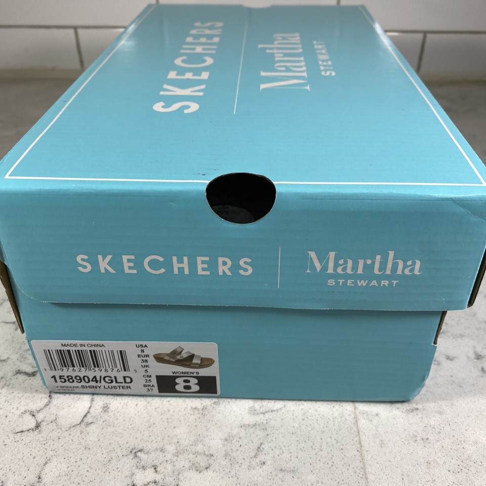 Skechers Martha Stewart Breezie-Shiny Luster Gold Nice Sandals 158904 ...