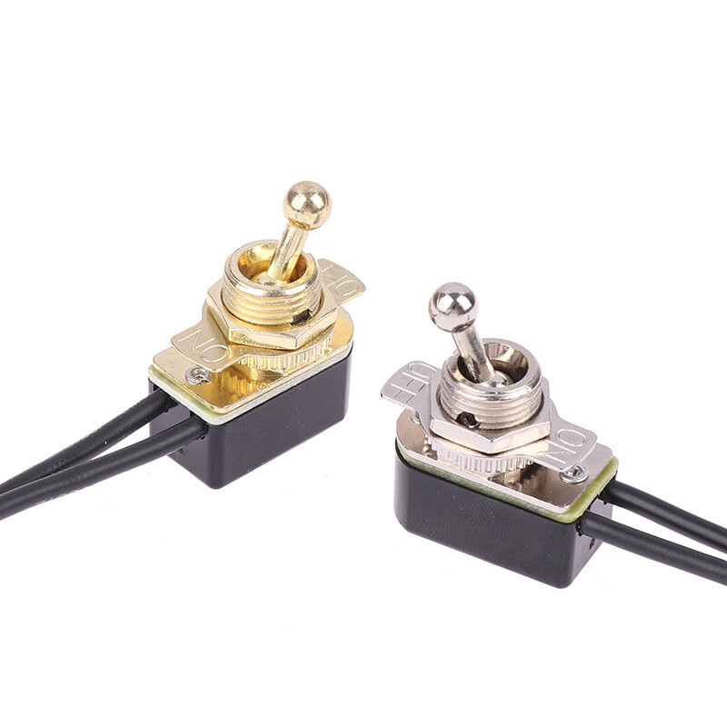 AC 250V 3A On/Off Prewired Standard Toggle Switch With Cable Contacts ...
