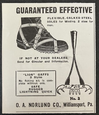 1949 Flexible Calked Steel Soles O. A. Norlund Co. Williamsport PA Vtg ...