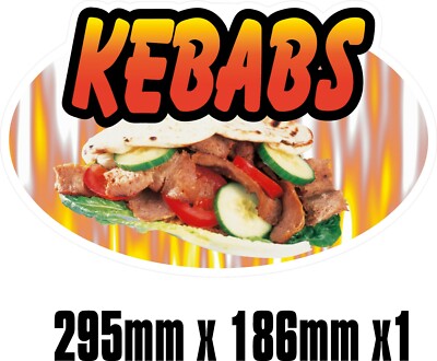BIG Exterior Catering KEBAB Decal Cut Printed Food Sticker | eBay