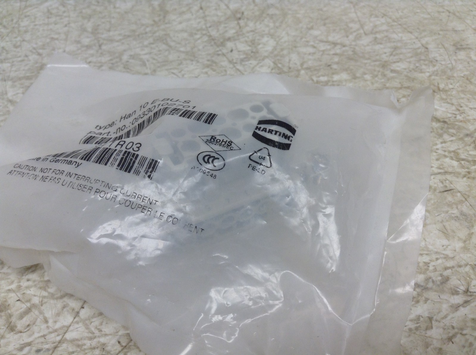 Harting Han 10 E-BU-S 10 Pin Female Connector Han10EBUS Han10E-BU-S New ...