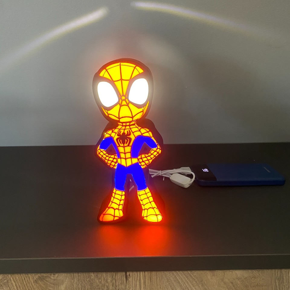 Spidy Spiderman Lightbox led Lamp Marvel USB Powered Night Light Gift ...