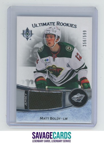 2022-23 UD Ultimate Collection Rookies - Jersey Matt Boldy /599 #192 ...