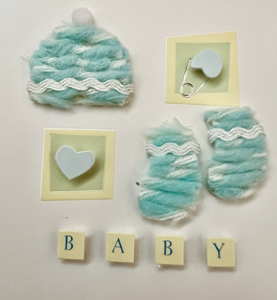 Sealed New Baby Card w/Envelope & Stamp NEW 3-D Embellishments SO CUTE ...